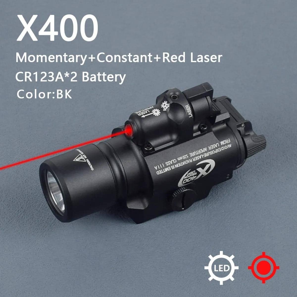 Taktički Surefir Pistol Gun X300 X400 X400V X400U Crveno Zeleni Laser ...